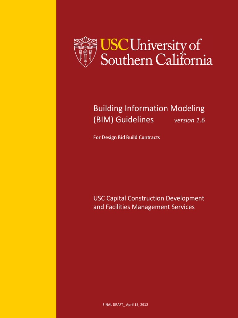 BIM Guidelines Ver1.6 USC 2012 | PDF | Building Information Modeling ...