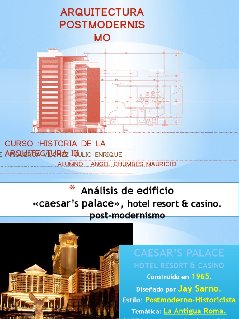 Caesar's Palace-Arq. Jay Sarno-Postmodernismo-Chumbes Mauricio Angel ...