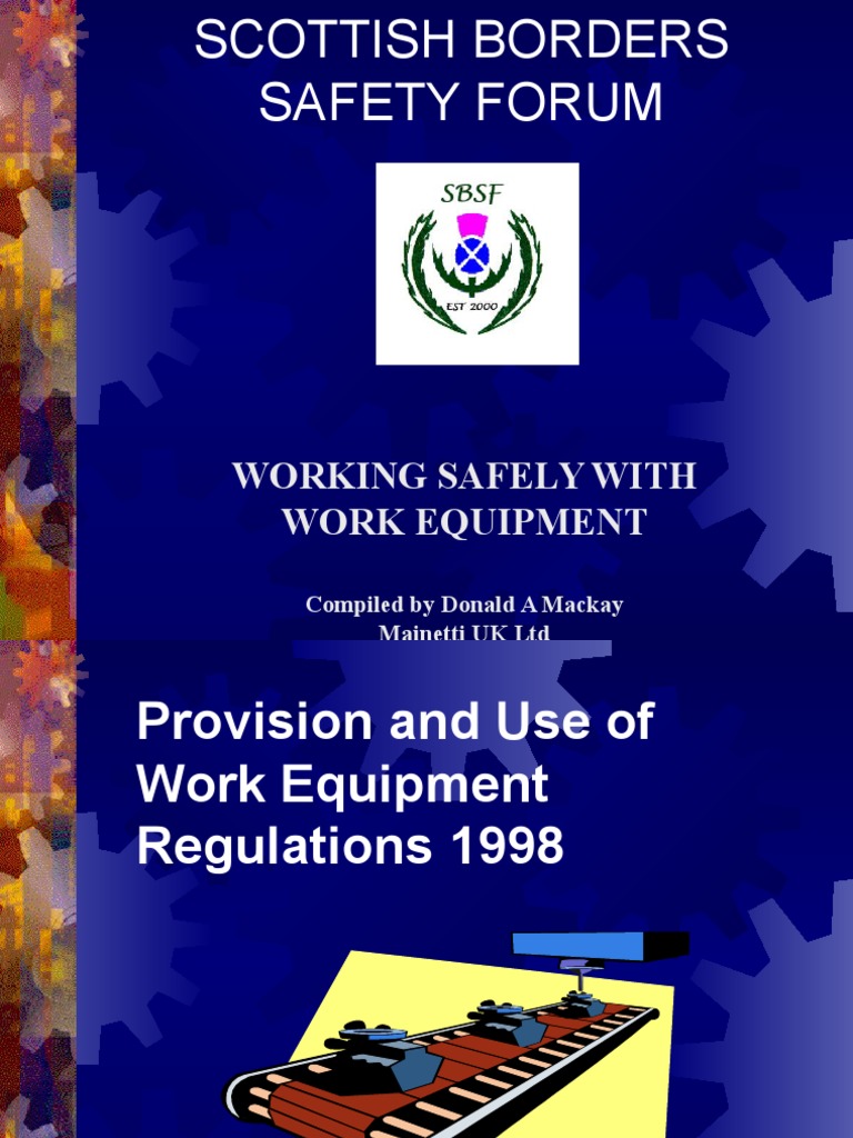 Work Equipment Safety Regulations Guide | PDF | Safety | Occupational ...