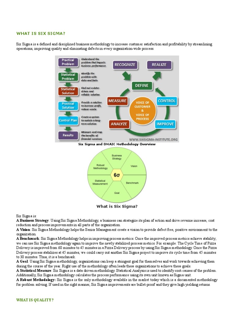 Six Sigma | PDF | Six Sigma | Lean Manufacturing