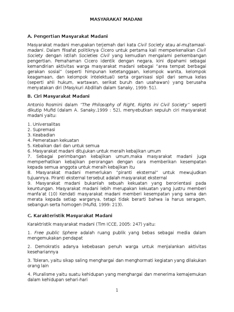 Kebaikan Islah dalam Masyarakat Madani | PDF