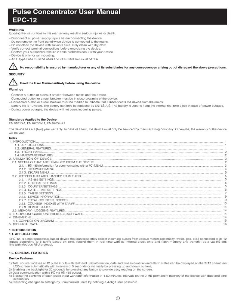 EPC-12 User Manual | PDF | Menu (Computing) | Personal Computers