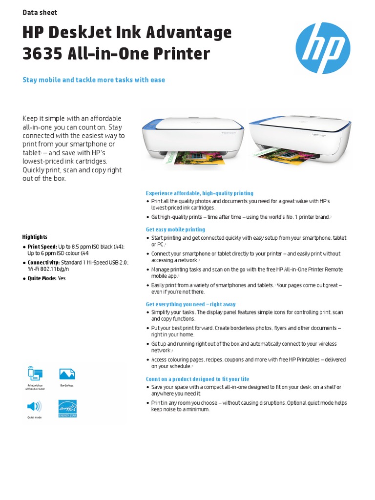 HP Deskjet 3635 | PDF | Printer (Computing) | Image Scanner