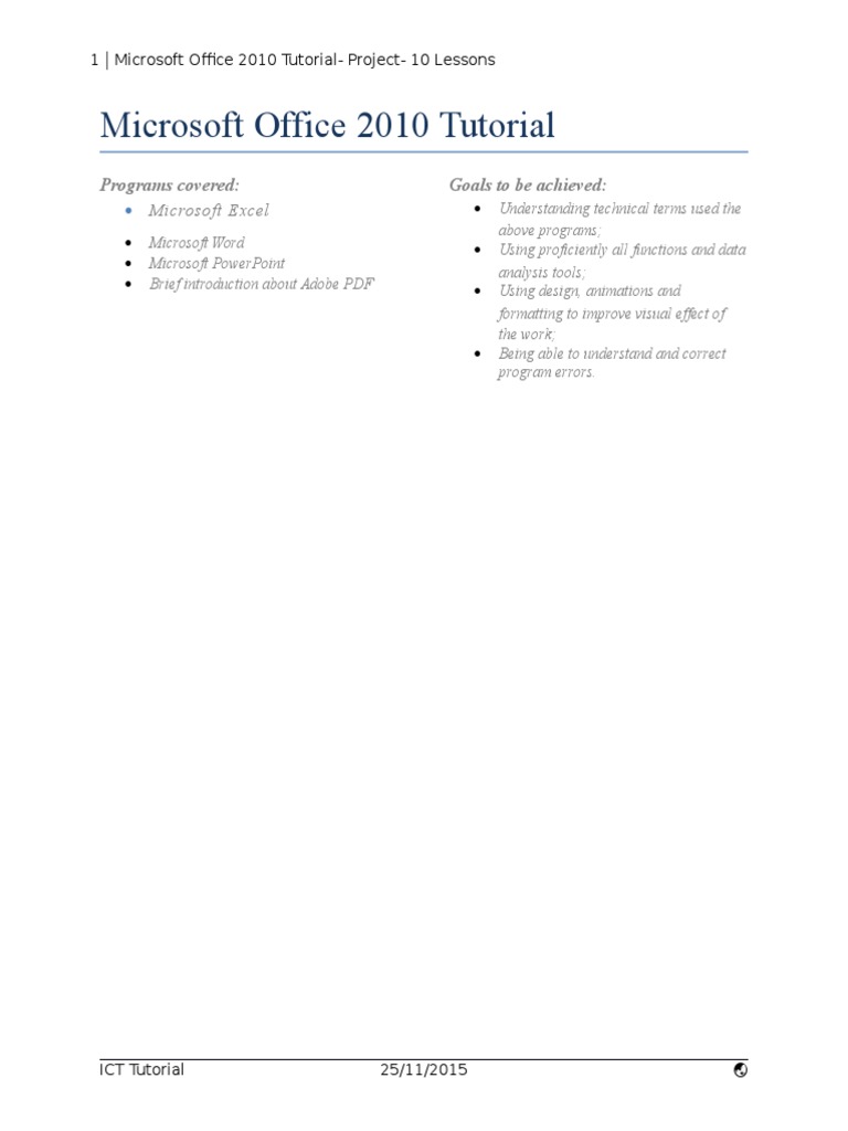 Microsoft Office Tutorial | PDF | Microsoft Excel | Application Software