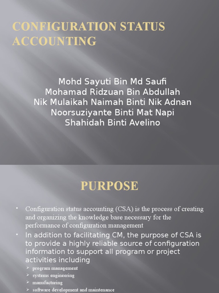 Configuration Status Accounting-Introduction | PDF | Software ...