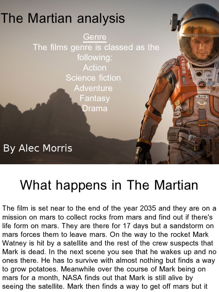 The Martian: Film Analysis and Genre | PDF | The Martian (Film) | Mars