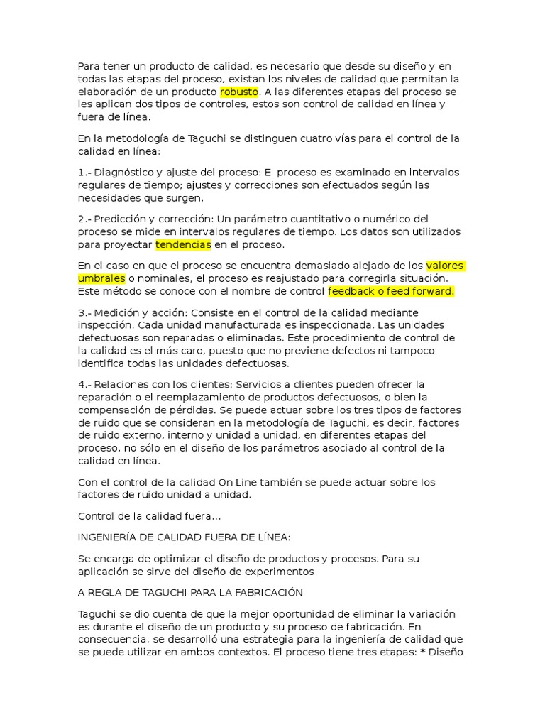 Calidad en Linea | PDF | Calidad (comercial) | Función de pérdida