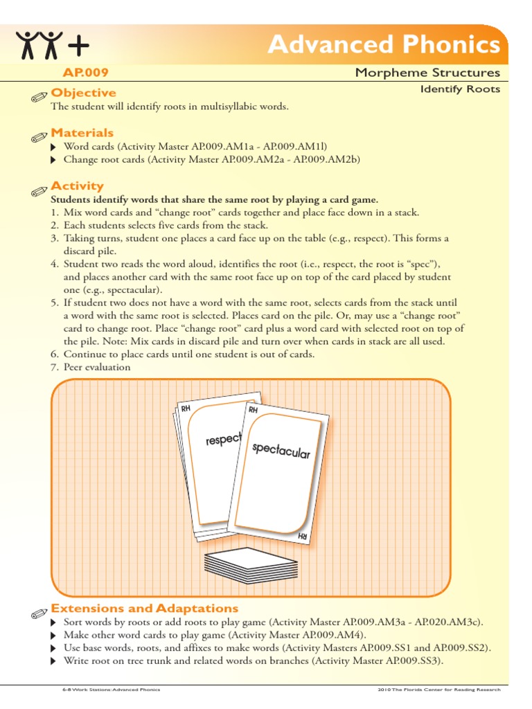 Advanced Phonics: AP.009 Objective | PDF | Phonics | Hobbies