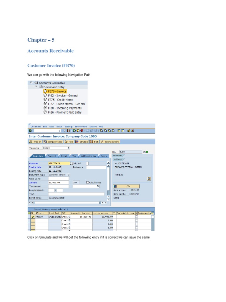 SAP Accounts Receivable Training Tutorial | PDF | Exchange Rate | Invoice