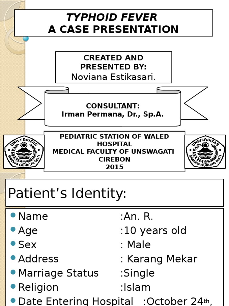 Typhoid Case Presentation | PDF | Patient | Pregnancy