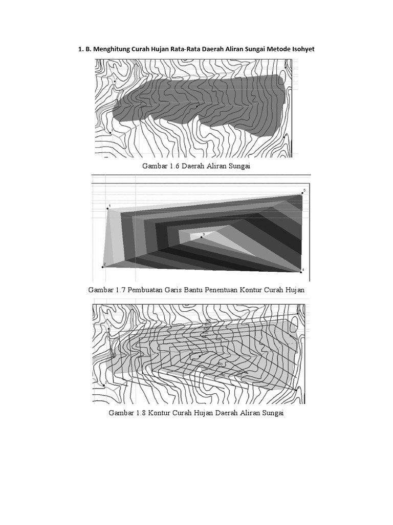 Menghitung Curah Hujan Metode Isohyet | PDF