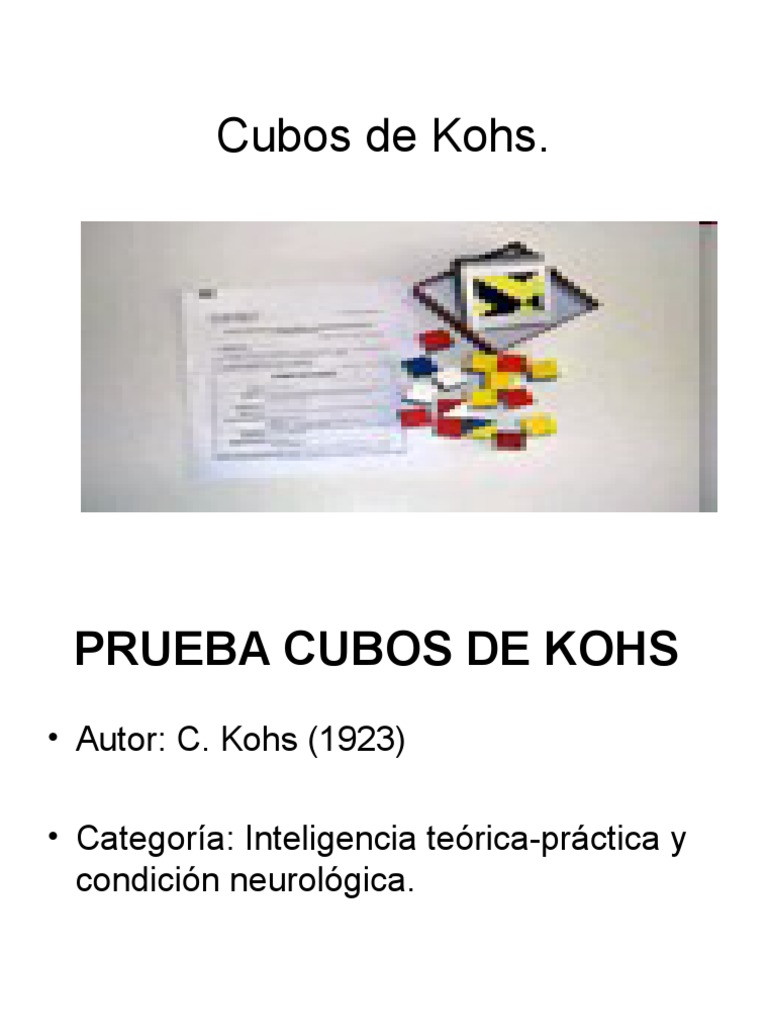 Cubos de Kohs | Descargar gratis PDF | Creatividad | Evaluación ...