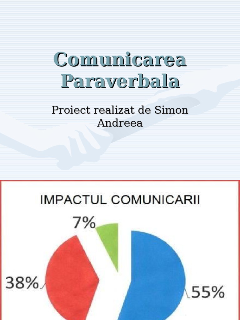 Comunicarea Paraverbala | PDF