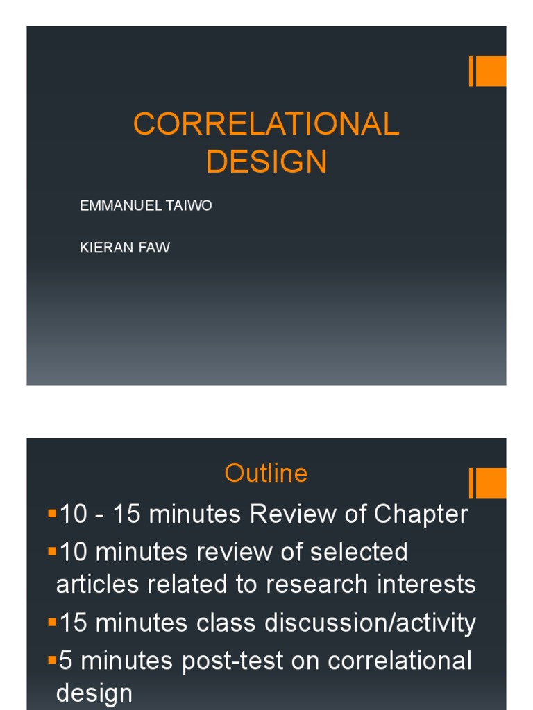Best!!Correlation Research Design Presentation Kieran and Emmanuel ...