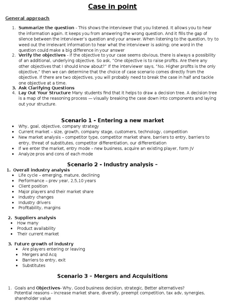 Case in Point | PDF | Mergers And Acquisitions | Competition