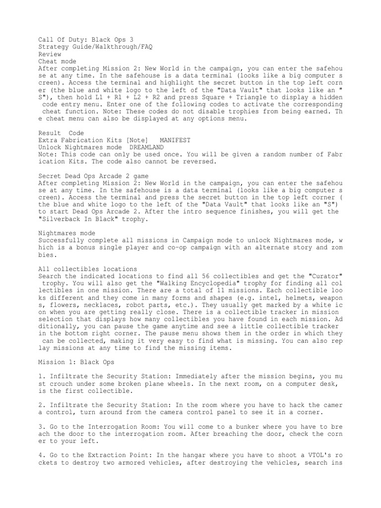 Call of Duty Cheats | PDF | Cheating In Video Games | Camouflage