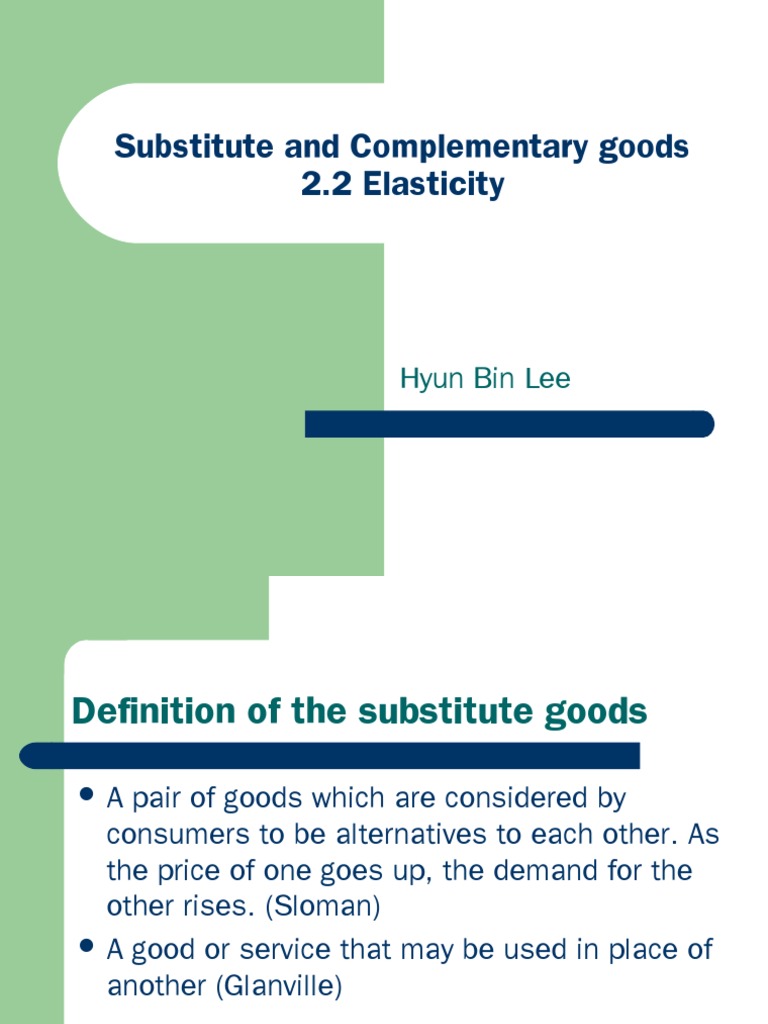 Substitute and Complementary Goods Presentation | PDF
