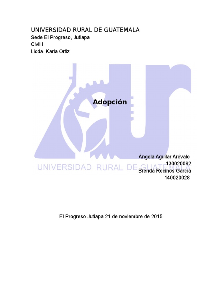 Caratula Universidad Rural de Guatemala | PDF