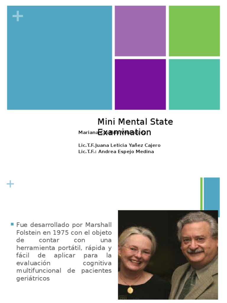 Mini Mental State Examination | PDF | Ciencia cognitiva | Cognición