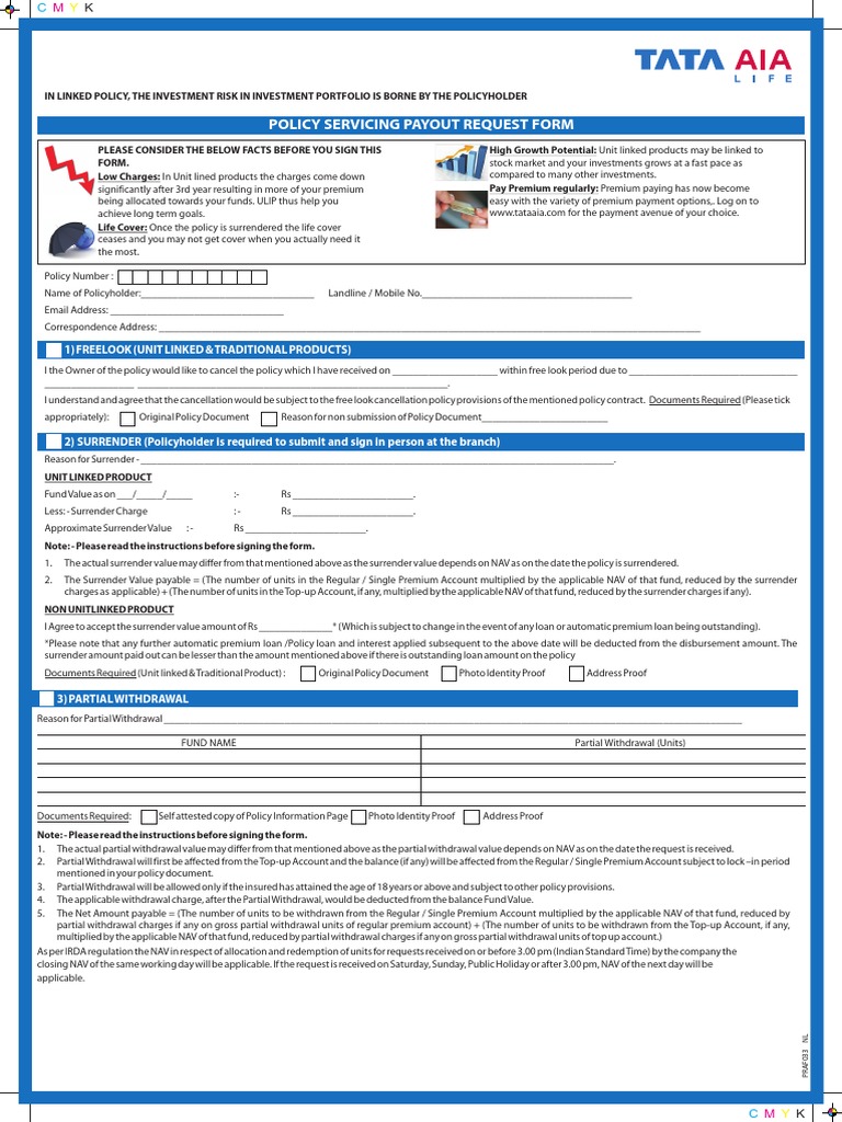 Partial Withdrawal Form | PDF | Insurance | Cheque