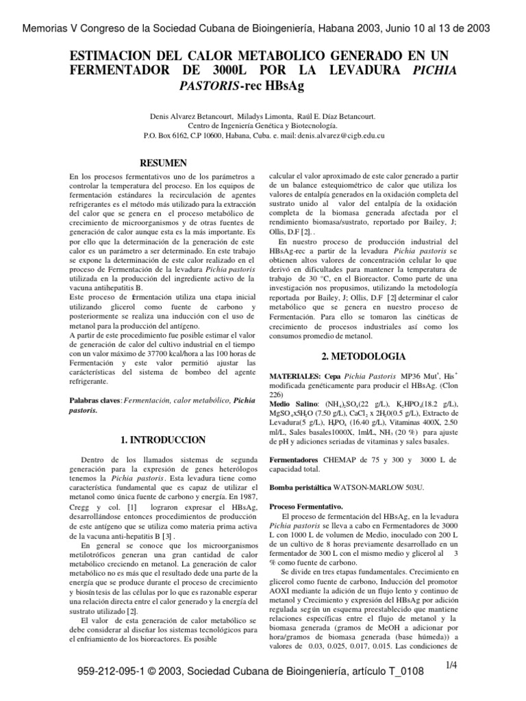 Calor Metabolico | PDF | Calor | Biología