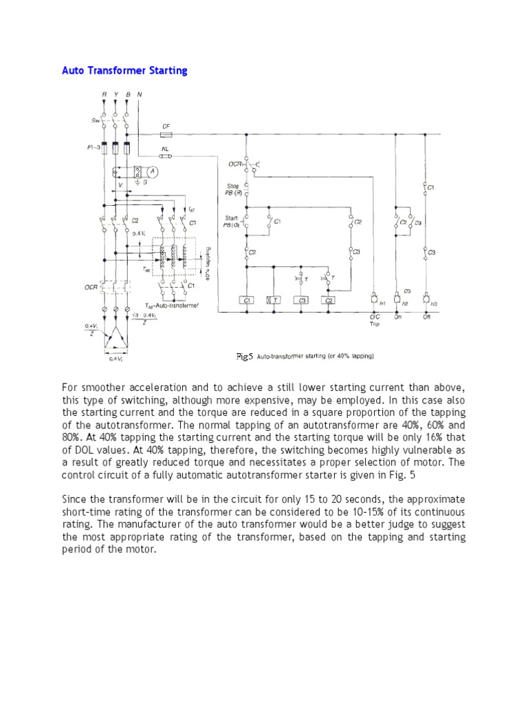 Autotransformer Starter | PDF