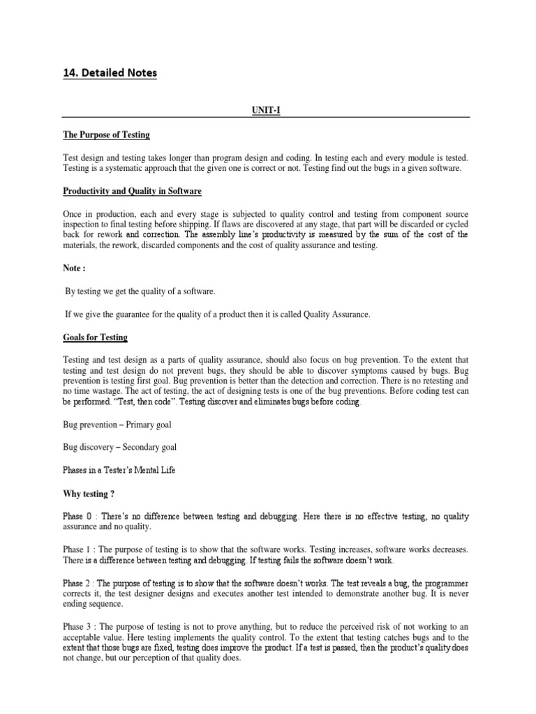 STM All Units Notes | PDF | Software Bug | Control Flow STM All Units Notes | PDF | Software Bug | Control Flow