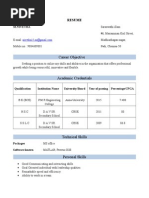 IIM CV Template | PDF