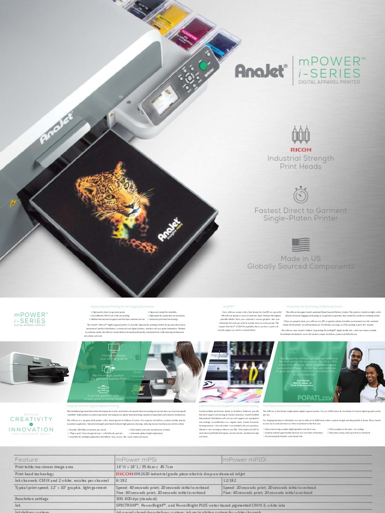 AnaJet MPower | PDF | Printing | Printer (Computing)