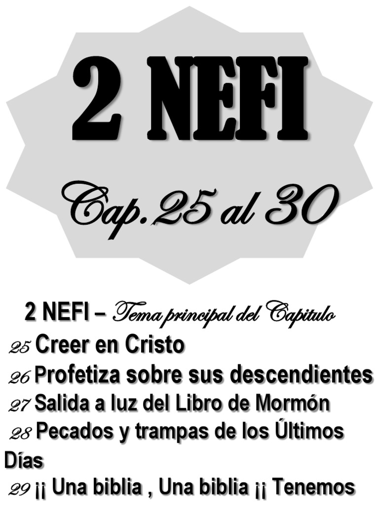 Presentacion Clase 2 Nefi 25-30 | PDF