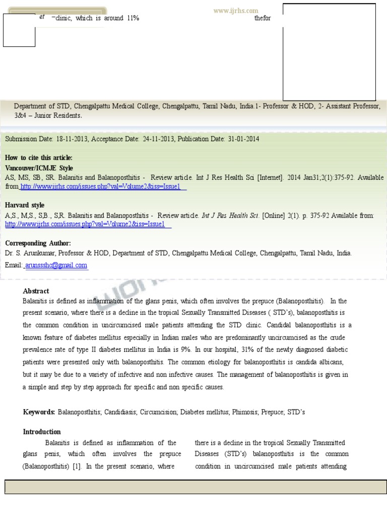 60.Balanitis_109 | Circumcision | Health Sciences