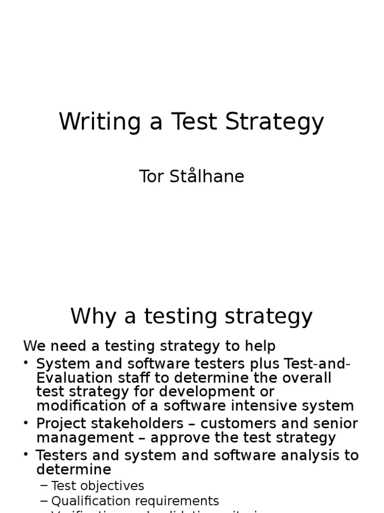 Software Testing Strategy Guide | PDF | Software Testing | Software ...