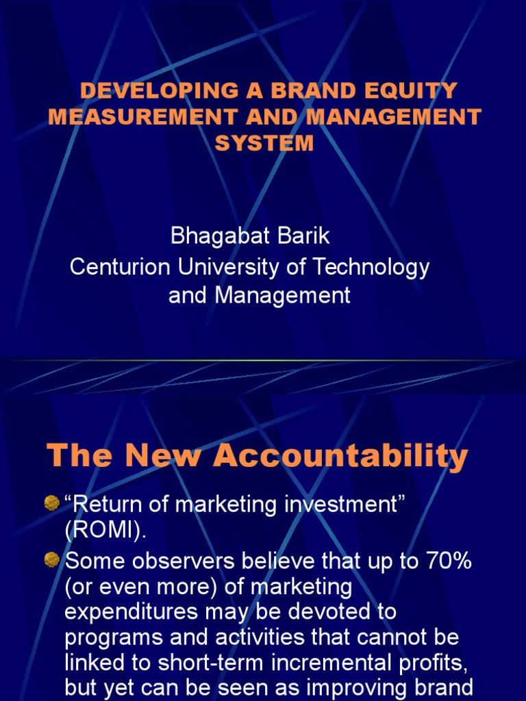 Developing a Comprehensive Brand Equity Measurement and Management ...
