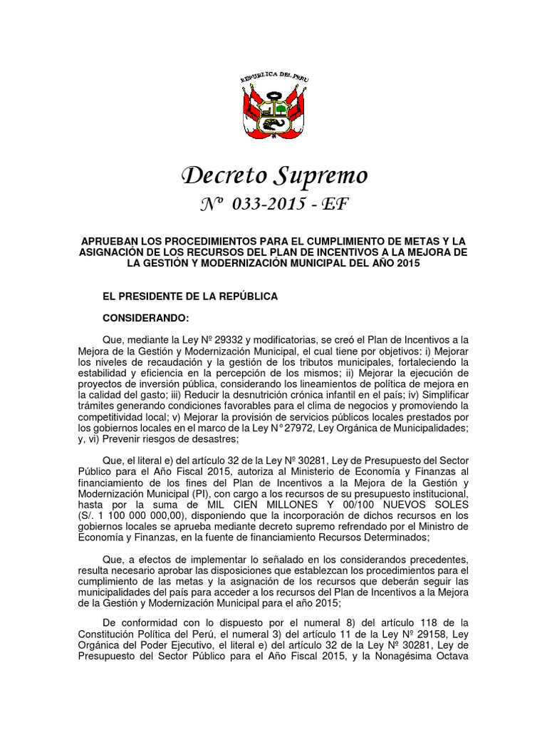Plan de Incentivos | PDF | Presupuesto del gobierno | Presupuesto