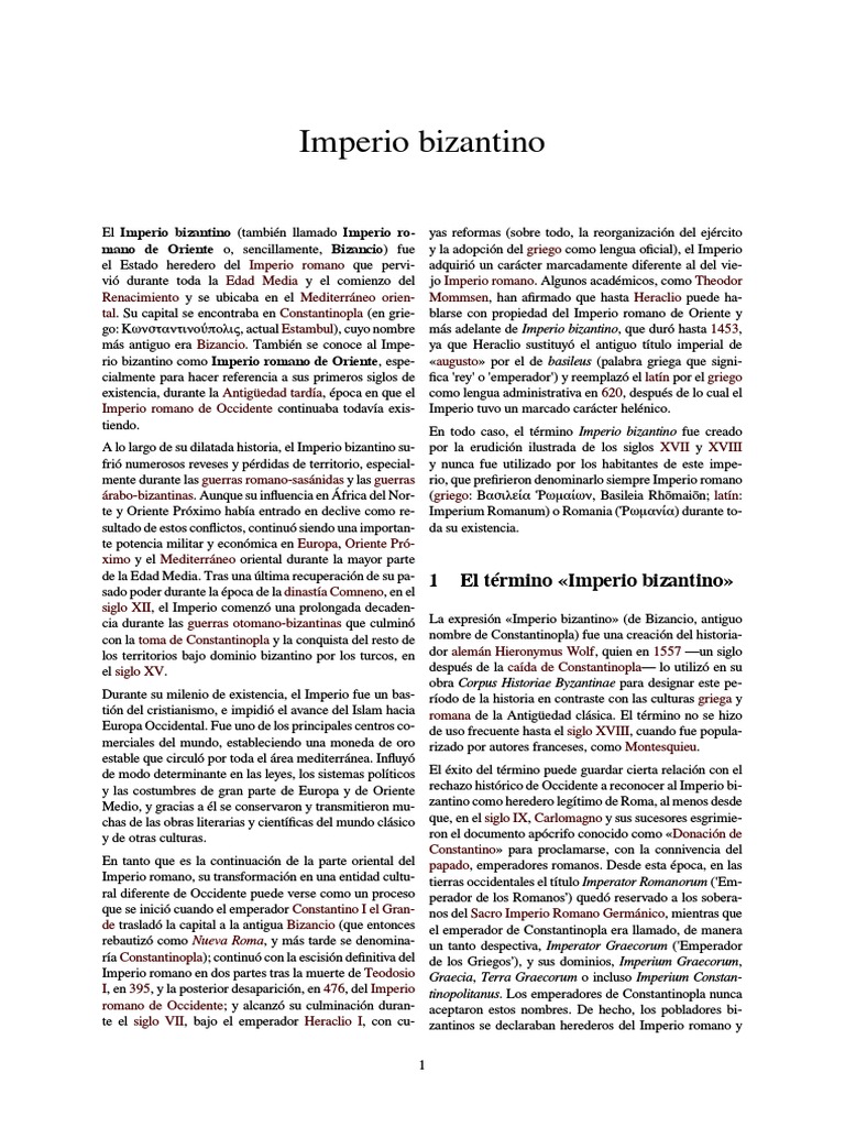 Historia del Imperio Bizantino | PDF | Justiniano I | imperio Bizantino