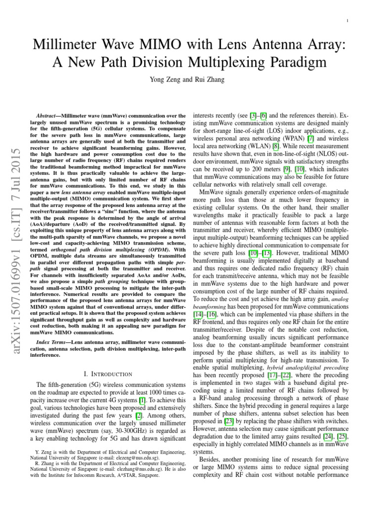 Mimo Lens | PDF | Mimo | Multiplexing