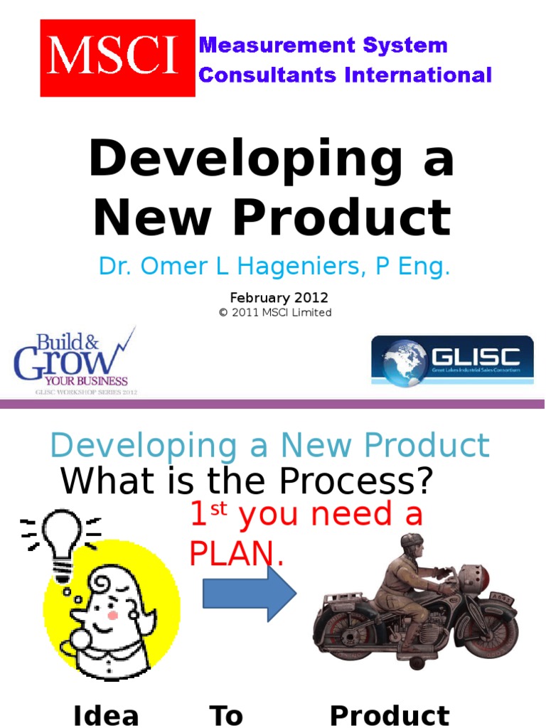 Developing A New Product: Dr. Omer L Hageniers, P Eng | PDF | New ...