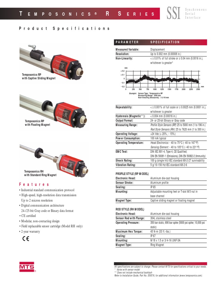 Espesificación de Temposonics | PDF | Electrical Connector ...