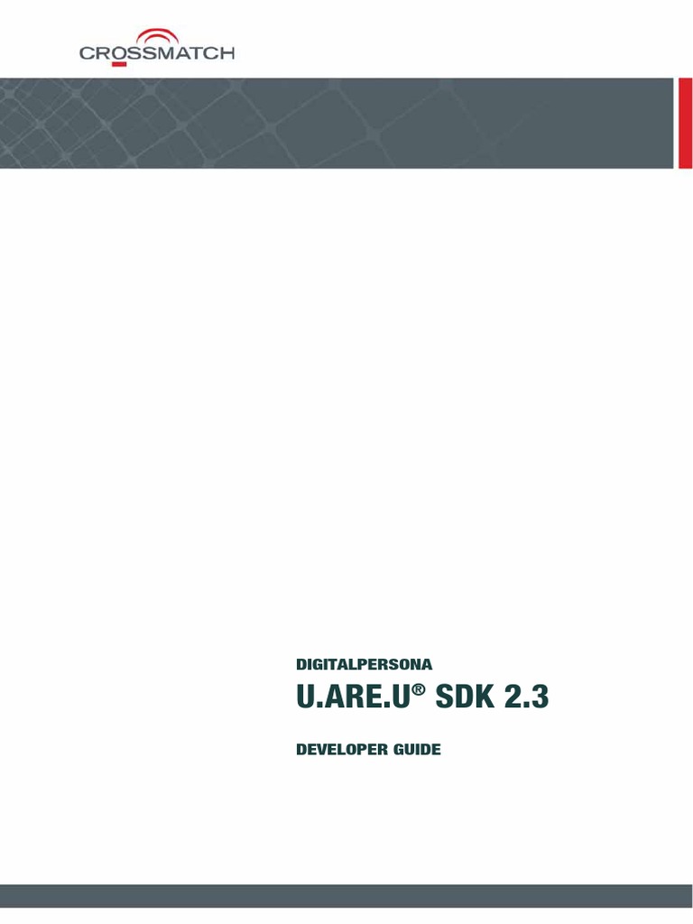 U.are.U SDK Developer Guide | PDF | Fingerprint | Biometrics