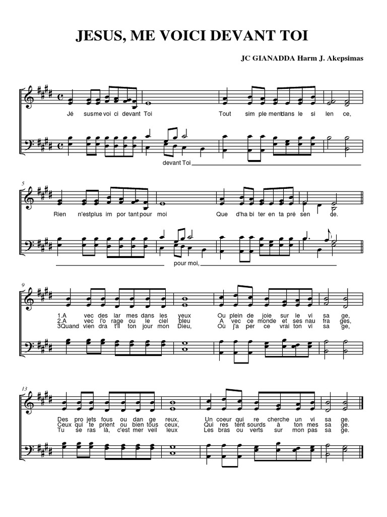 Jean-Claude Gianadda - Jésus Me Voici Devant Toi | PDF