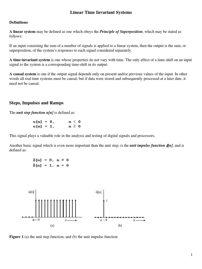 Linear Time Invariant Systems: (N), and Is | Download Free PDF | Applied Mathematics | Algorithms
