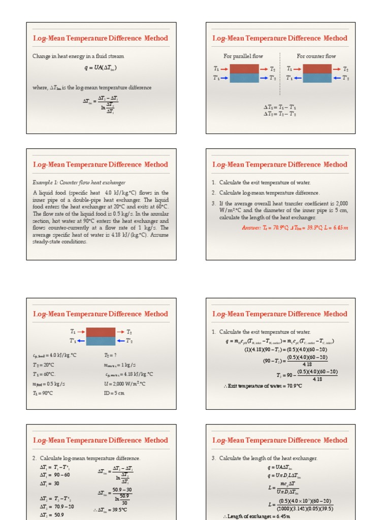 Amended Mean Log Temperature Difference | PDF | Heat Exchanger | Heat