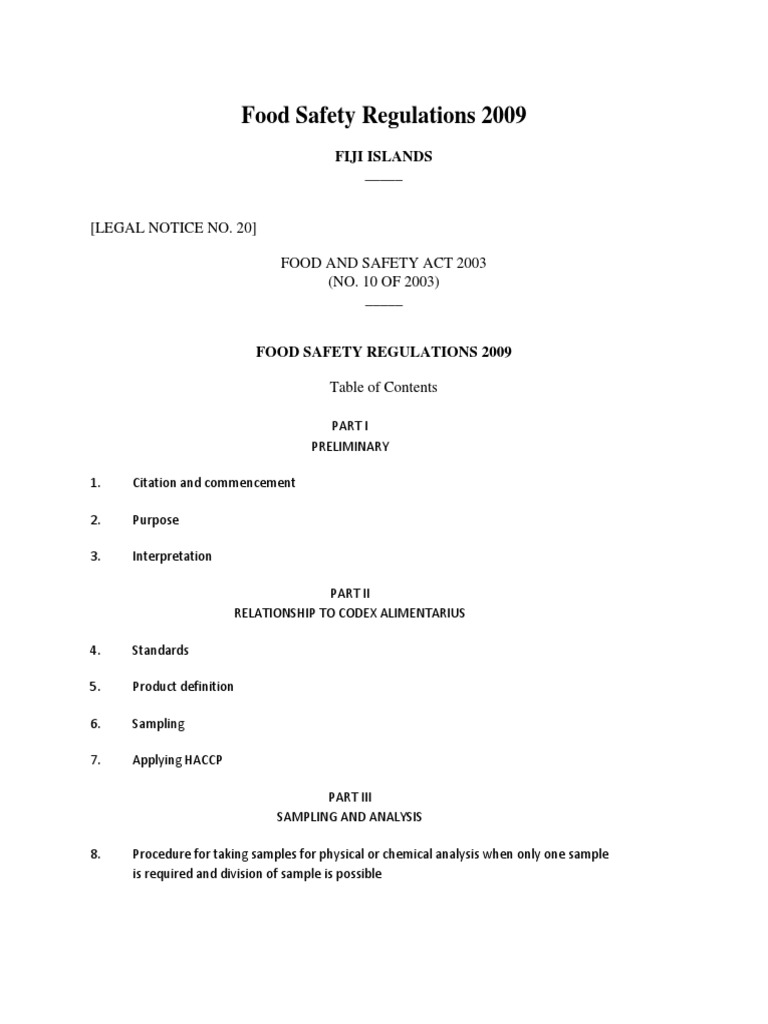 FoodSafetyRegulations2009 PDF | PDF | Hazard Analysis And Critical ...