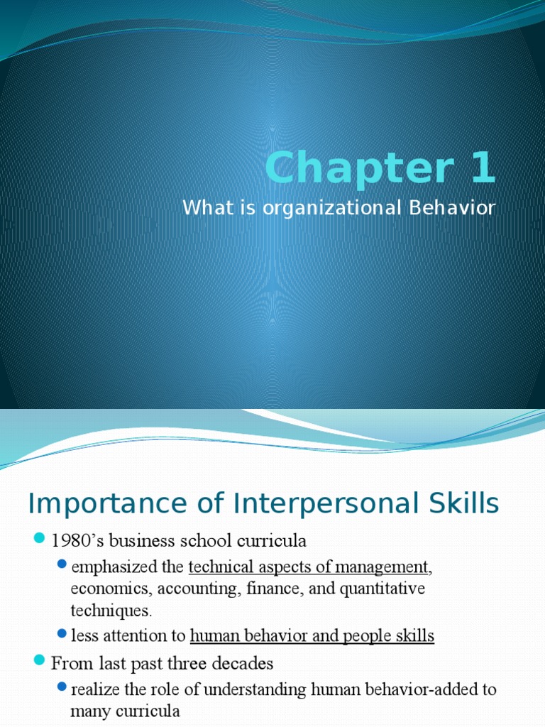 CH 1 OB | PDF | Organizational Behavior | Behavior