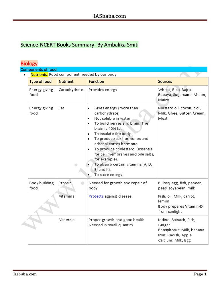 NCERT Science Fodder Material For Upsc | PDF | Mercury (Element ...