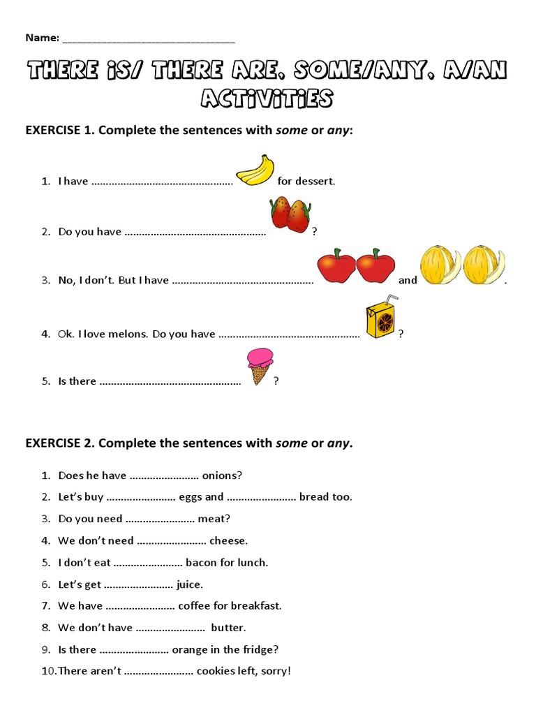 There Is/There Are Exercises PDF | PDF