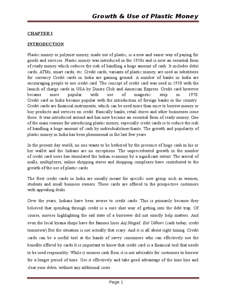 Plastic Money | PDF | Money Supply | Money