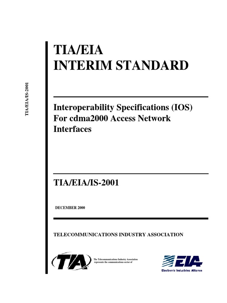Tia Eia Is 2001 Cdma | PDF | Short Message Service | Communications ...