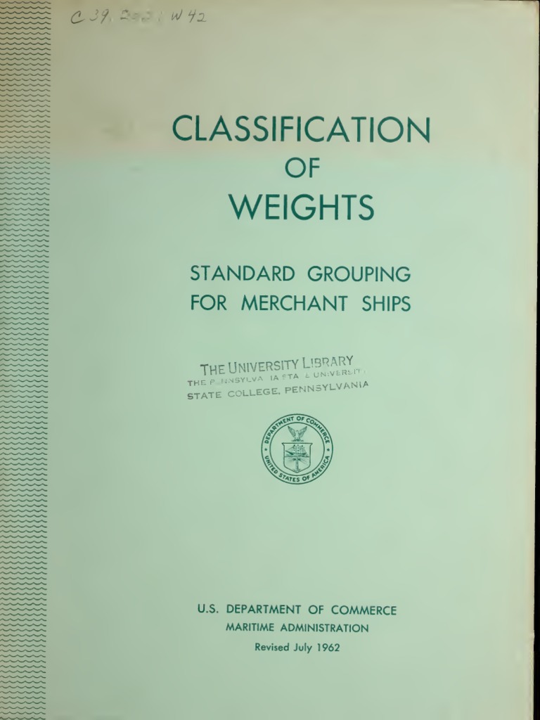 Merchant Ship Weight Classification Guide | PDF | Hvac | Deck (Ship)
