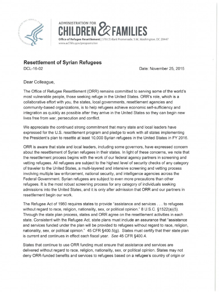 Read ORR Letter | PDF | Forced Migration | Cultural Globalization